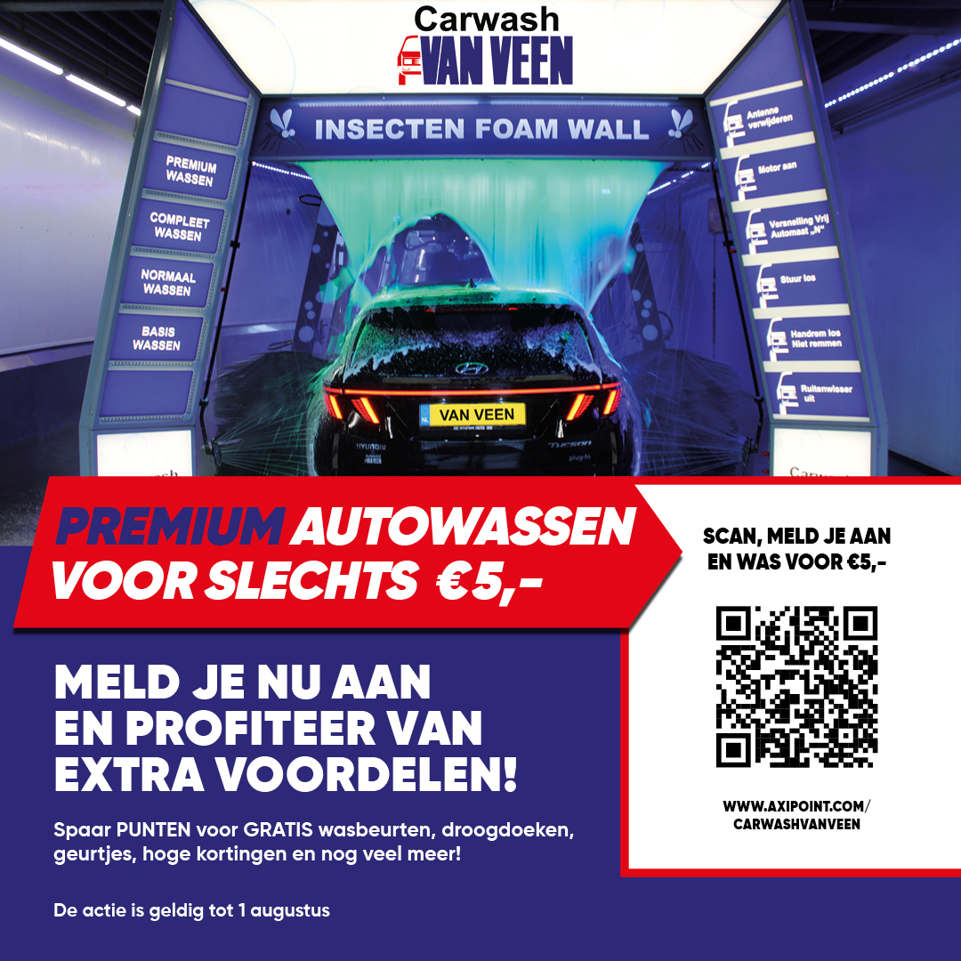 Spaarprogramma autowasstraat - Carwash van Veen